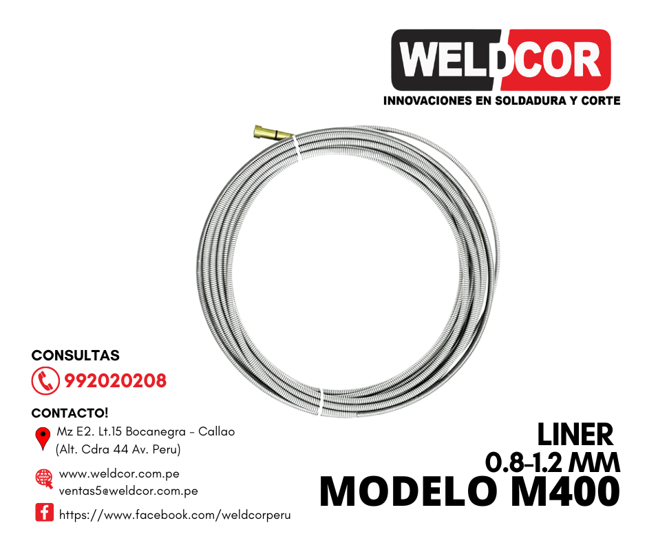 44-3545-15 LINER 0.8-1.2MM MODELO M400 – Weldcor
