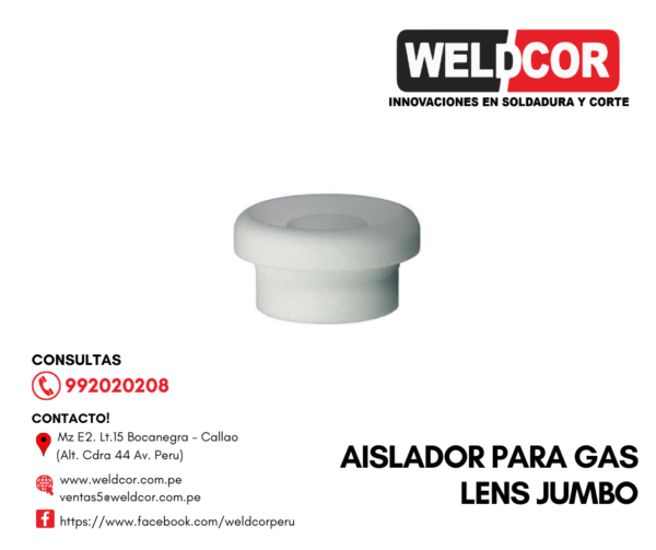 54N63 AISLADOR PARA GAS LENS JUMBO – Weldcor