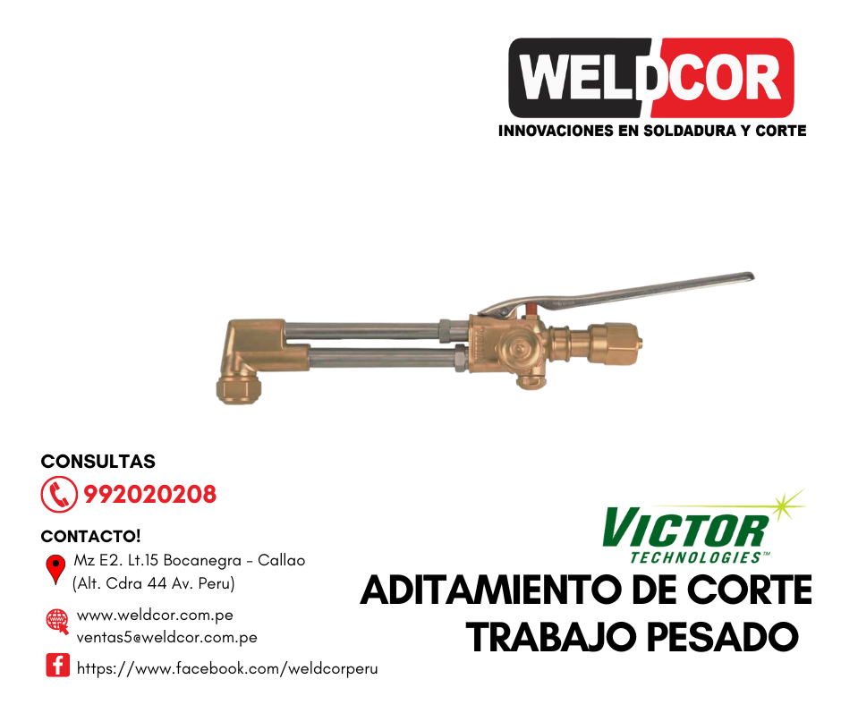 CA2460 ADITAMENTO DE CORTE TRABAJO PESADO VICTOR – Weldcor