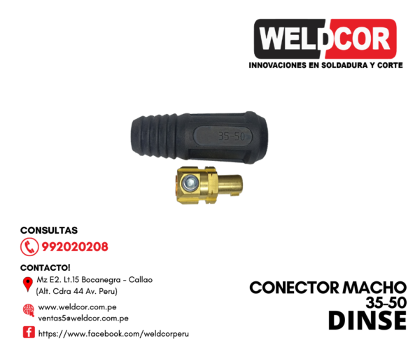 CCD-3550M CONECTOR MACHO DINSE 35-50 – Weldcor
