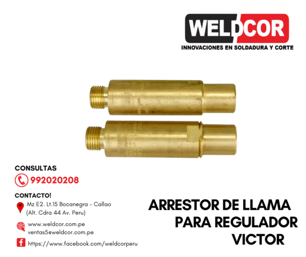 FBR-1 ARRESTOR DE LLAMA PARA REGULADOR VICTOR – Weldcor