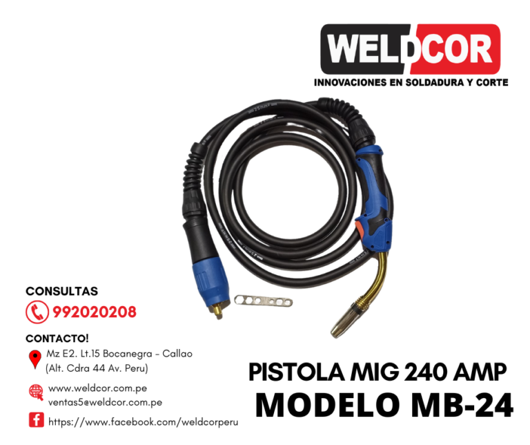 MT-24KD-4 PISTOLA MIG 240AMP MB-24 – Weldcor