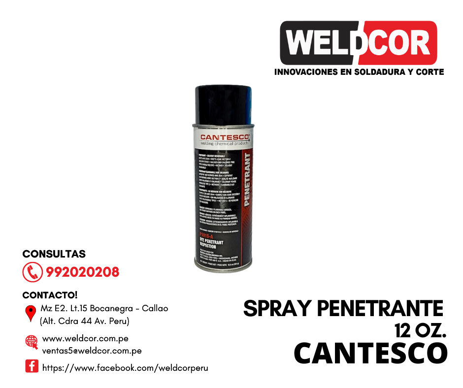 P101S-A SPRAY PENETRANTE 12 OZ. CANTESCO – Weldcor
