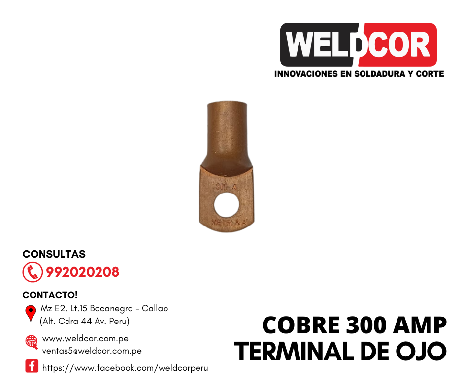 T300 TERMINAL DE OJO COBRE 300 AMP – Weldcor